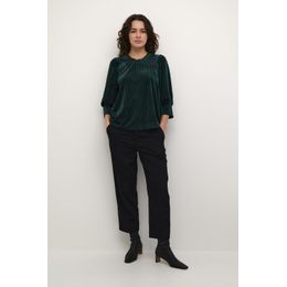 Kaffe Langarm-Bluse Loose fit Garden Topiary CC. green