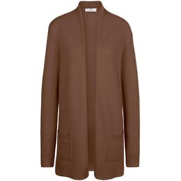 Peter Hahn - Cardigan aus 100% Schurwolle, braun, Gr. 46 / L - Schurwolle