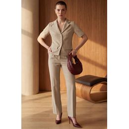 Knopfverschluss Kurzarmjacke & Hose Zweiteiliges Set