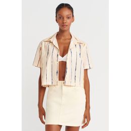 Gestreiftes Crop-Shirt f&uuml;r Damen