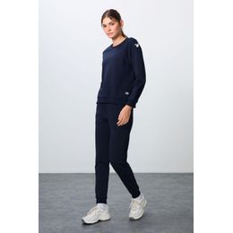 &Uuml;bergro&szlig;es Baumwolle-Polyester Sweatshirt- und Hosen-Set