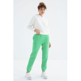 Damen Hohe Taille Fleece Jogger Sweatpants