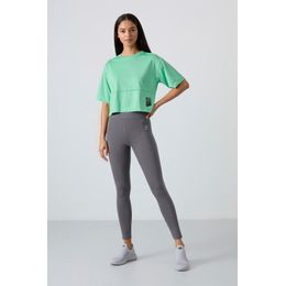 Hochtaillierte Leggings aus Baumwolle und Elasthan