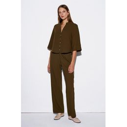 Damen Crepe-Hosen mit weitem Bein