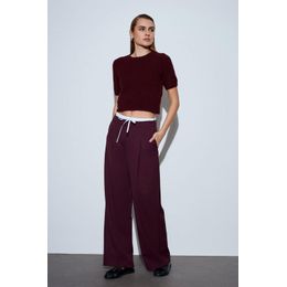 Damen Crepe-Hosen mit weitem Bein