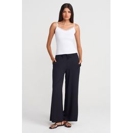 Tencel Weite Hose mit Kordelzugbund
