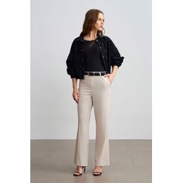 Damen Hochtaillierte gerade Crepe-Hosen