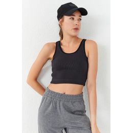 Rippenshirt ohne &Auml;rmel