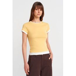 Damen Slim Fit Baumwoll Rundhals T-Shirt