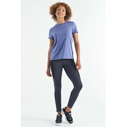 Damen l&auml;ssiges T-Shirt mit Rundhalsausschnitt und seitlichen Schlitzen