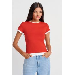 Damen Slim Fit Baumwoll Rundhals T-Shirt