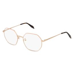 Alexander McQueen AM0338O Brille Unisex | Fassung: Vollrand, Geometrisch, Kupfer Gold