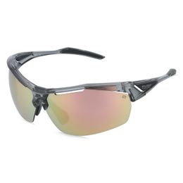 Rudy Project SQ1015433-0000 SYDUS | Unisex-Sonnenbrille | Fassung: Halbrand, Oval, Kunststoff, Grau Kristall | Glasfarbe: Rose