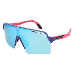 Rudy Project SP986880-0040 SPINSHIELD PRO | Unisex-Sonnenbrille | Fassung: Halbrand, Monoscheibe, Kunststoff, Violett Gl&auml;nzend | Glasfarbe: Blau