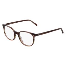 Ray-Ban RX5397 Brille Unisex | Fassung: Vollrand, Geometrisch, Braun Gestreift
