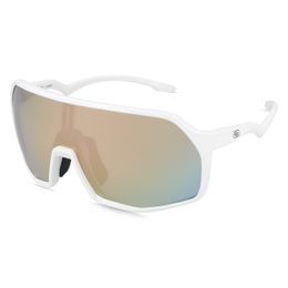 Rudy Project SP995469-0000 THUNDER | Unisex-Sonnenbrille | Fassung: Vollrand, Monoscheibe, Kunststoff, Wei&szlig; Gl&auml;nzend | Glasfarbe: Rose