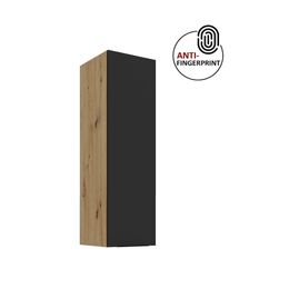 K&uuml;chen-Preisbombe K&uuml;che ARIA H&auml;ngeschrank 30 cm H&ouml;he 90 cm Schwarz K&uuml;chenzeile Anti Fingerprint