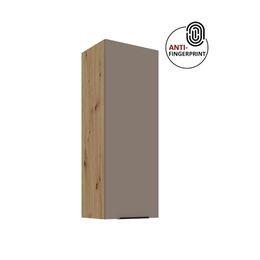 K&uuml;chen-Preisbombe K&uuml;che ARIA H&auml;ngeschrank 40 cm H&ouml;he 90 cm Sandgrau K&uuml;chenzeile Anti Fingerprint