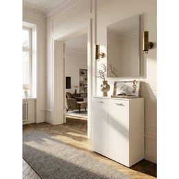 KADIMA DESIGN Kommode &ndash; Wei&szlig;, 71x104x35 cm, 2 T&uuml;ren, matt, f&uuml;r Flur