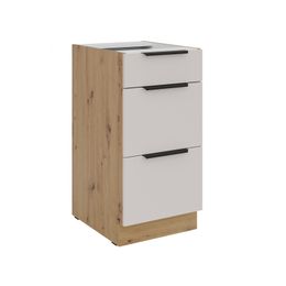 K&uuml;chen-Preisbombe K&uuml;chen Unterschrank 40 cm K&uuml;che SOLANO Kaschmir beige Soft-Close K&uuml;chenzeile