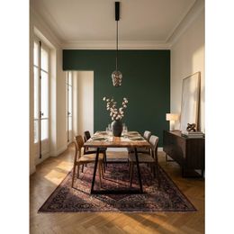 KADIMA DESIGN Esstisch Massivholz Metall U-Gestell Baumkante Rechteckig, Akazie 140x80x76 cm