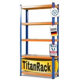 karatcommercial Schwerlastregal Grizzly Blau-Orange H&ouml;he: 180 cm Breite: 120 cm