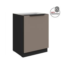 K&uuml;chen-Preisbombe K&uuml;chen Unterschrank 60 K&uuml;che ARIA Sandgrau matt Anti Fingerprint K&uuml;chenzeile