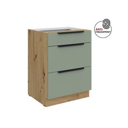 K&uuml;chen-Preisbombe K&uuml;chen Unterschrank 60 K&uuml;che ARIA Aquamarin matt Anti Fingerprint K&uuml;chenzeile