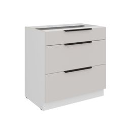 K&uuml;chen-Preisbombe K&uuml;chen Unterschrank 80 cm COMO Kaschmir Vollauszug Soft-Close K&uuml;che K&uuml;chenzeile