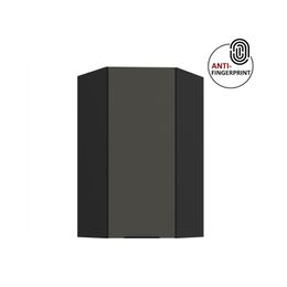 K&uuml;chen-Preisbombe K&uuml;che ARIA Eckh&auml;ngeschrank 60 cm, H&ouml;he 90 Graphite K&uuml;chenzeile Anti Fingerprint