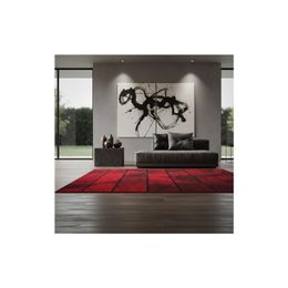 KADIMA DESIGN Teppich Kurzflor ANDALO in Rot, geometrisch, 120 x 170 cm