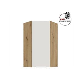 K&uuml;chen-Preisbombe K&uuml;che ARIA Eckh&auml;ngeschrank 60 cm, H&ouml;he 90 cm Weiss K&uuml;chenzeile Anti Fingerprint