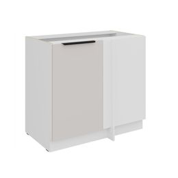 K&uuml;chen-Preisbombe K&uuml;chen Eckunterschrank 105 cm COMO Kaschmir + Wei&szlig; K&uuml;che K&uuml;chenzeile K&uuml;chenblock