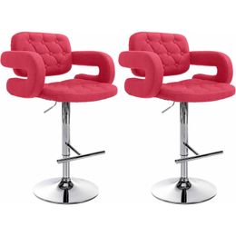 CLP 2er Set Barhocker Dublin Mit Stoff-Bezug I H&ouml;henverstellbar