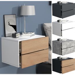 Vcm Nachtschrank Wandschublade Wandboard Nachttisch Ma&szlig;e ca H. 30 x B. 45 x T. 32 cm - Usal L 45 cm