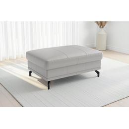 Sit & More Polsterhocker SIT & MORE, B:103cm H:45cm T:69cm, grau, Hocker, "Chelsea, B: 103 cm, Leder", mit praktischem Stauraum, besonders langlebig