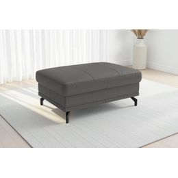 Sit & More Polsterhocker SIT & MORE, B:103cm H:45cm T:69cm, grau, Hocker, "Chelsea, B: 103 cm, Leder", mit praktischem Stauraum, besonders langlebig