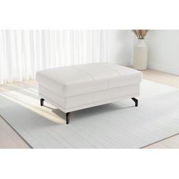 Sit & More Polsterhocker SIT & MORE, B:103cm H:45cm T:69cm, wei&szlig;, Hocker, "Chelsea, B: 103 cm, Leder", mit praktischem Stauraum, besonders langlebig