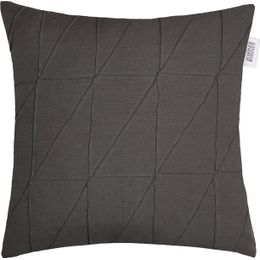 Sch&ouml;ner Wohnen Kollektion Dekokissen "Across", grau (anthrazit, unifarben), B:45cm L:45cm, Baumwolle, Leinen, SCH&Ouml;NER WOHNEN-KOLLEKTION, Dekokissen_Sitzkissen_Kissenh&uuml;llen, mit graphischer Ziernaht