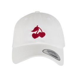 MISS TEE Herren Snapback Cap "Miss Tee Heart Cherries Dad Cap"wei&szlig;, 100% Baumwolle, Caps