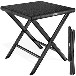 Casaria Polyrattan Klapphocker Rom 3in1 Schwarz