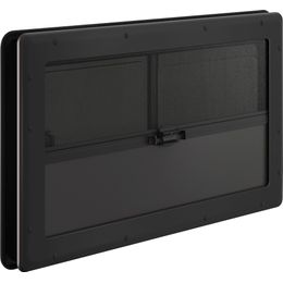 Dometic PUR-Win S10 Schiebefenster doppelte Acrylverglasung mit integriertem Rollo und Fliegengitter schwarz 800 x 450 mm - Fenster