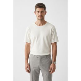 Marc O'Polo T-Shirt MARC O'POLO DENIM, Jungen, Gr. L, silky wei&szlig;, Jersey, Obermaterial: 100% Baumwolle, relaxed fit normal, Rundhals, offene Kante, Shirts T-Shirt, relaxed aus weichem Slub-Jersey