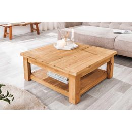 Riess Ambiente Quadratischer Couchtisch JAVA 70cm natur recyceltes Teakholz mit Ablagefach Riess-Ambiente Sofatisch Wohnzimmertisch