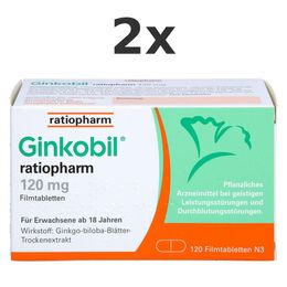 2x GINKOBIL-ratiopharm 120 mg Filmtabletten 120 St