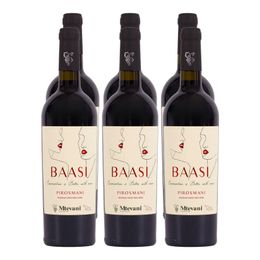 Mtevani BAASI Pirosmani Rotwein 13,0 % vol 6 x 0,75 Liter