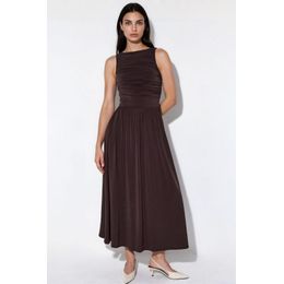 Maxi A-Linien Kleid mit Bootsausschnitt