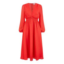 YUMI - Swing-Kleid f&uuml;r Damen, Midi, Dobby (Rot)