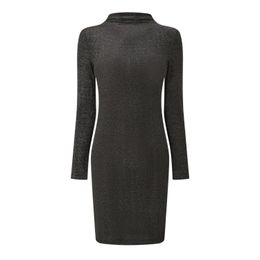 Pieces - Bodycon Kleid f&uuml;r Damen, Hoher Kragen, Jerseyware (Schwarz)
