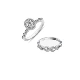 Damenset Brilliant-Ringe Duo aus 925 Sterling Silber BIAN024